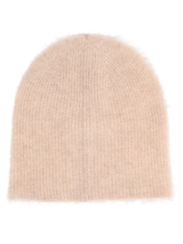 Guest In Residence Cashmere Ribbed Beanie - Beige