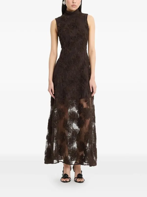 ROTATE BY BIRGER CHRISTENSEN High Neck Mini Dress - Marrone
