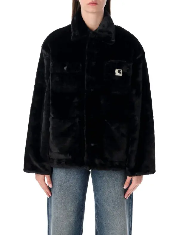 Carhartt Work In Progress The W' Olney Michigan Jacket" Faux Fur - Black