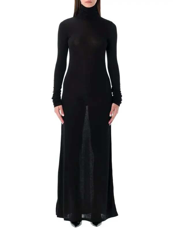 THE GARMENT High Neck Long Sleeve Maxi Dress - Black