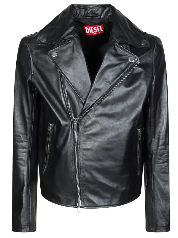 DIESEL® Biker Jacket In Waxed Leather