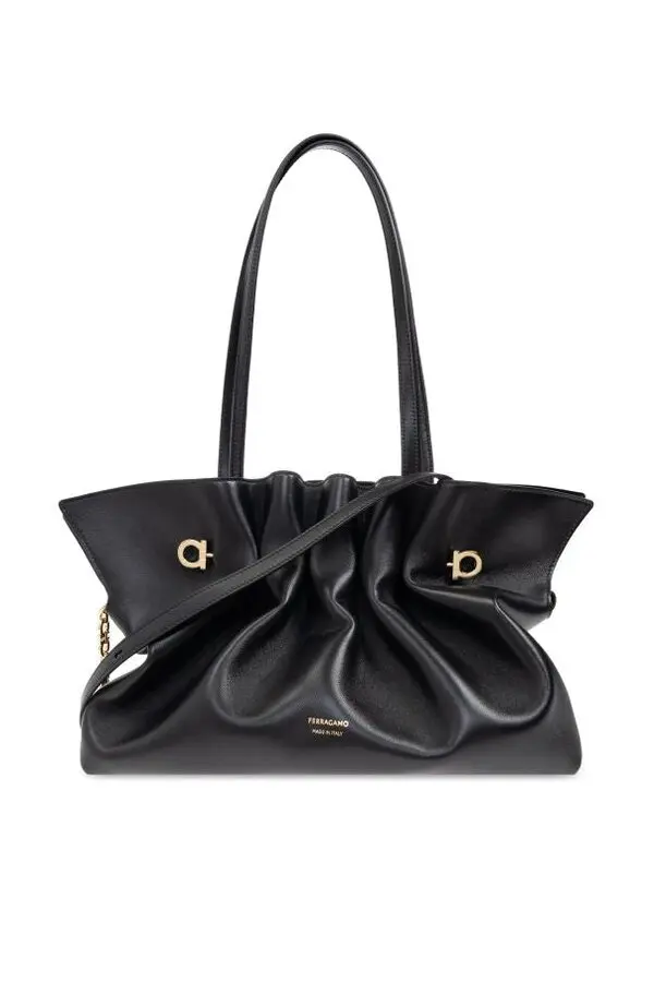FERRAGAMO Soft Shimmer Mini Handbag For - Nero
