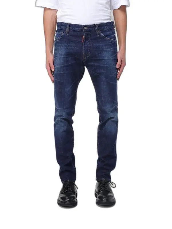 Dsquared2 Dark Clean Wash Teddy Jeans - Blue