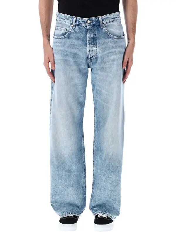 ICON DENIM LOS ANGELES Low-rise Wide-leg Jeans - Arid Blue