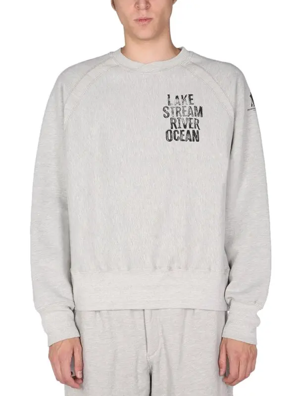 Engineered Garments Printed Crew Neck Sweatshirt