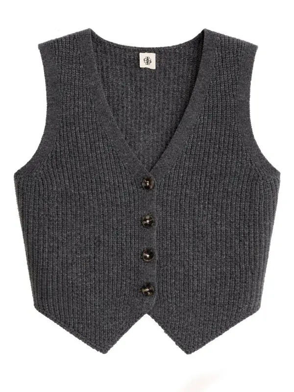 THE GARMENT Sleeveless Knit Vest With V-neckline