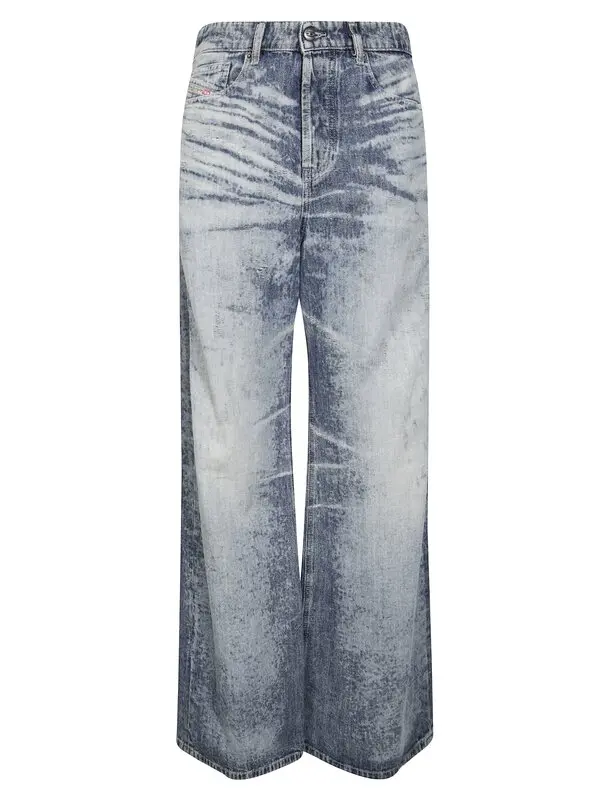 DIESEL® Paint Splash Wide-leg Jeans - Nero