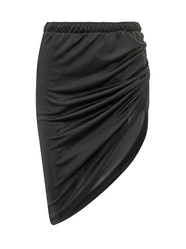 COURREGES Courrèges Draped Mini Skirt With Elegant Waist Detail - Black