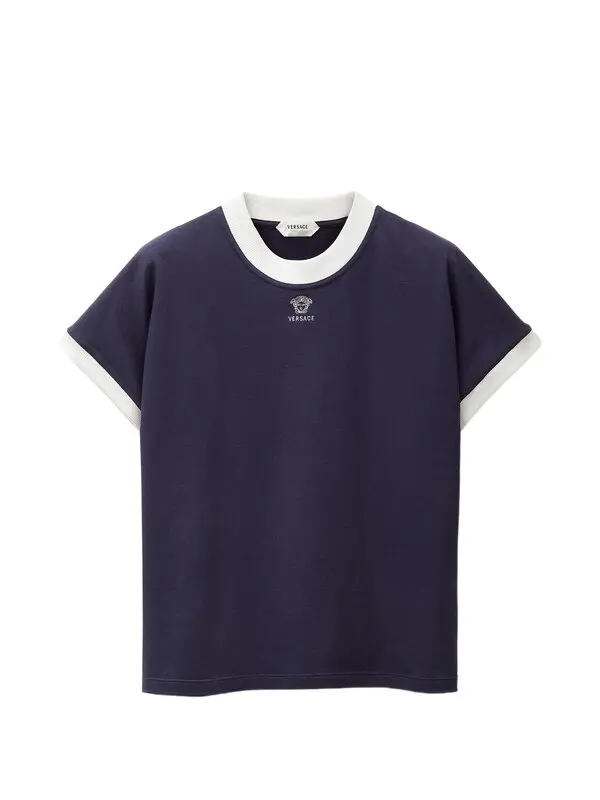 Versace Slim Fit Medusa Logo Short Sleeve Tee Size - Blu