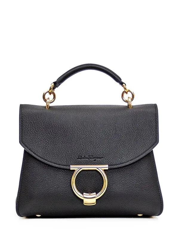 FERRAGAMO Mini Hook Handbag - Nero