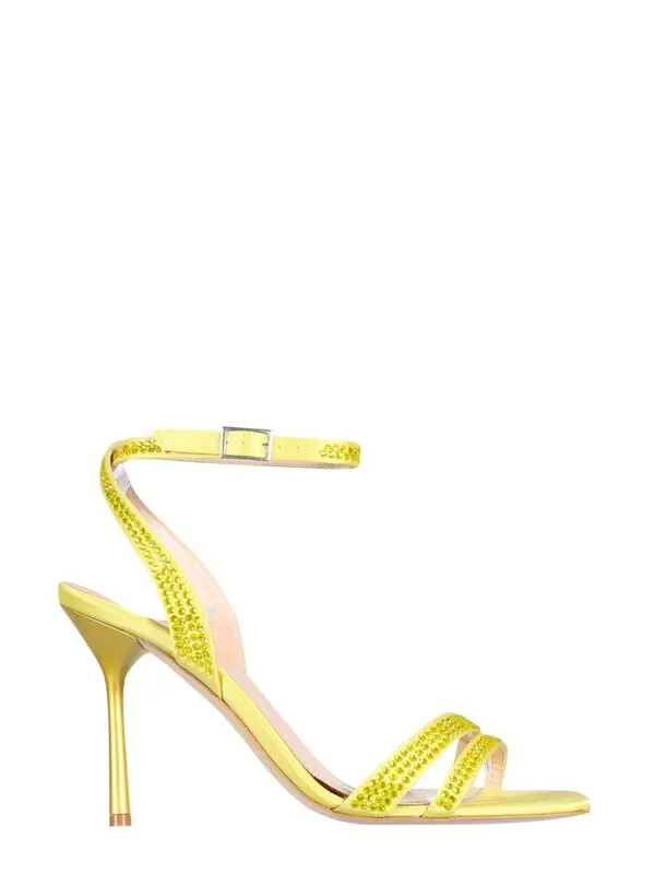 LEONIE HANNE X LIU JO Embellished Stiletto Sandals - Yellow