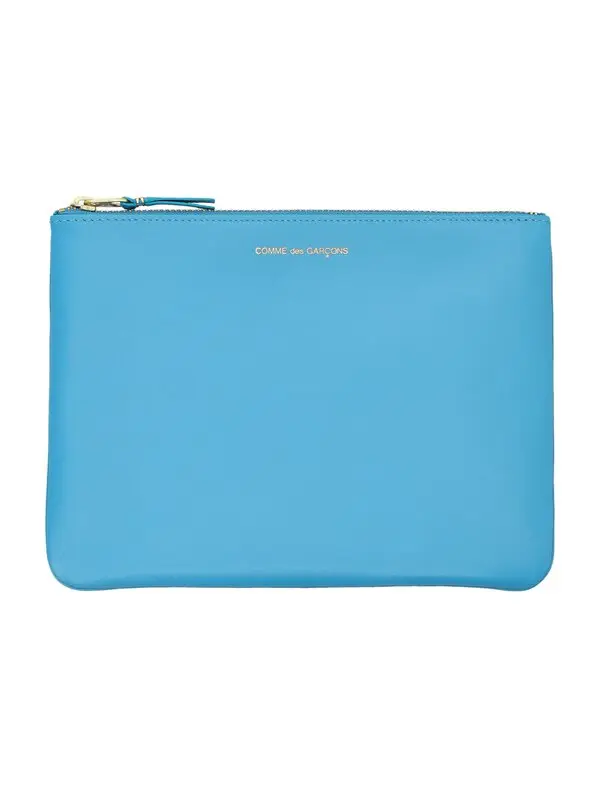 Comme Des Garçons Smooth Leather Mini Pouch Handbag 16cm X 21cm