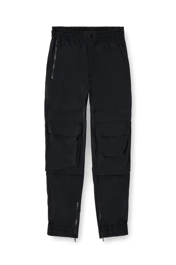 DIESEL® Cargo Pants With Zip And Snap Button Closure - Nero