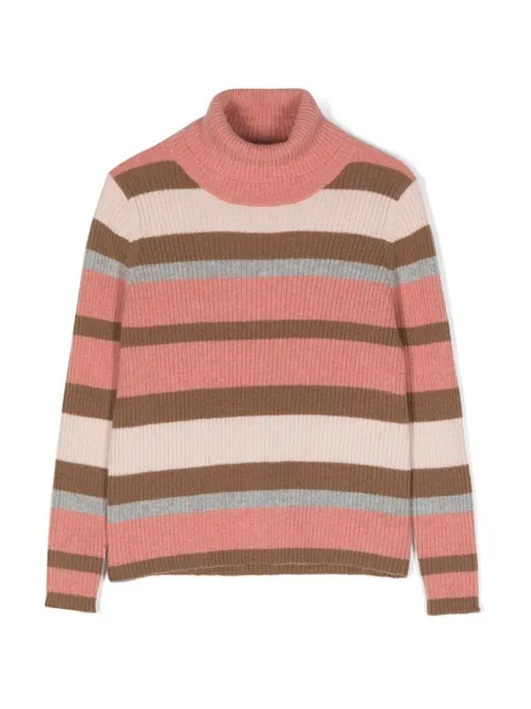 IL GUFO Mini Striped Turtleneck Sweater