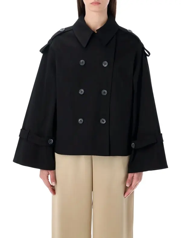 BY MALENE BIRGER Alisandra Double-breasted Trench Jacket - Black