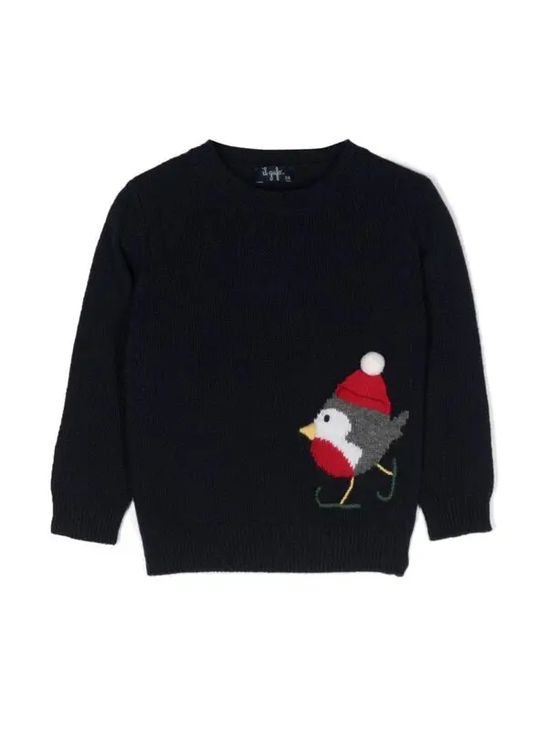 IL GUFO Robin" Embellished Pullover