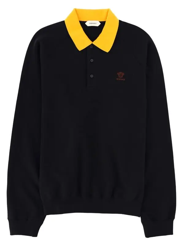 Versace Cotton Polo Sweatshirt