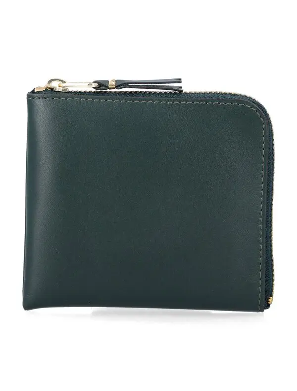 Comme Des Garçons Minimal Zip Wallet Compact Design - Verde