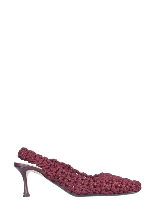 N°21 Woven Leather Slingback Pumps