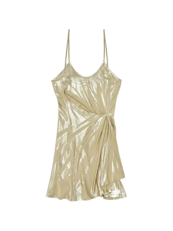 DIESEL® Slim Fit Spaghetti Strap Mini Dress - Beige