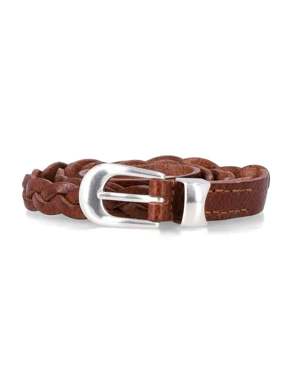 Our Legacy Braided Leather Belt - Brown