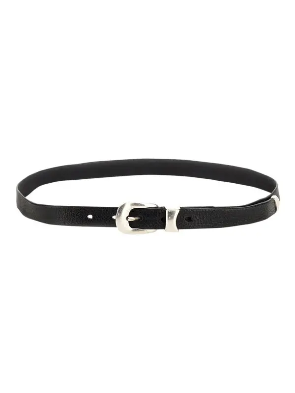 Our Legacy Leather Mini Belt - Black