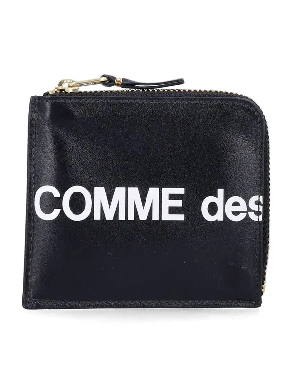 Comme Des Garçons Huge Logo Zip-around Wallet - Black