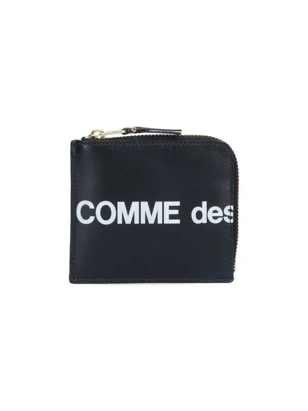 Comme Des Garçons Huge Logo Zip-around Wallet - Black