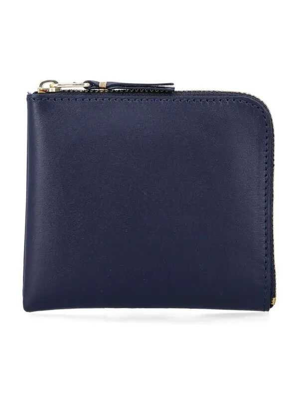 Comme Des Garçons Mini Zip Wallet Sleek And Minimal Design - Blu