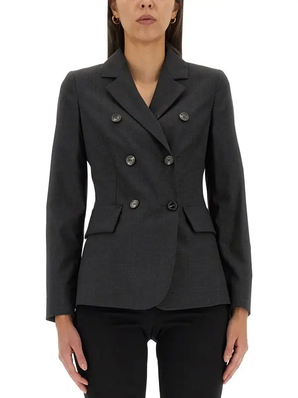 Max Mara Double-breasted Virgin Wool Pea Coat