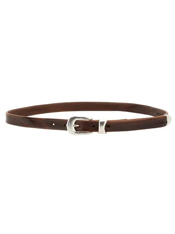 Our Legacy Leather Buckle Belt - Brown