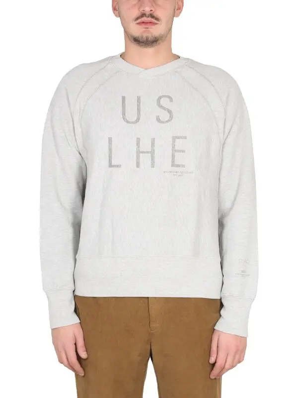 Engineered Garments Crewneck Sweatshirt With Front Logo Print