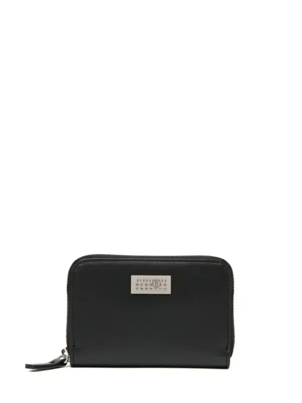 MAISON MARGIELA Numeric Mini Wallet With Zip Closure And Logo Tag - Nero