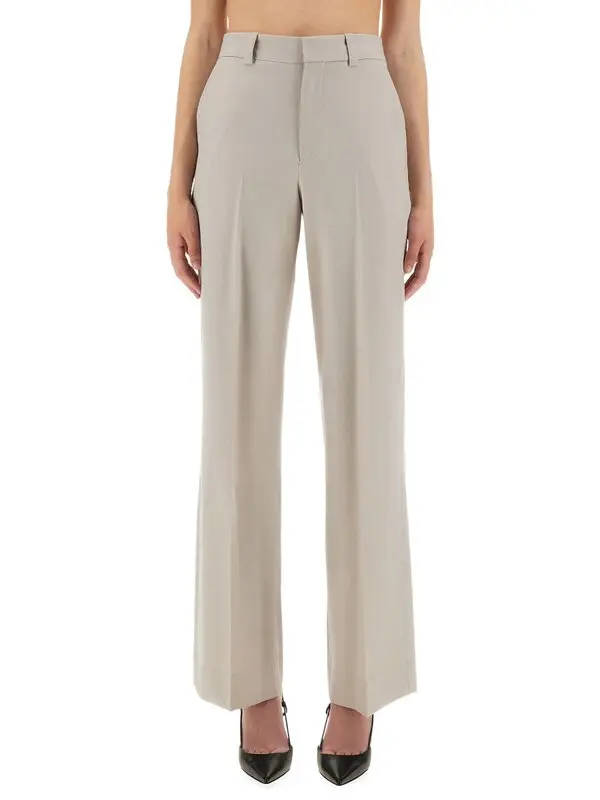 Victoria Beckham Straight Leg Tailored Trousers - Beige