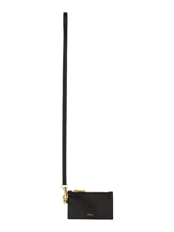N°21 Mini Card Holder With Shoulder Strap