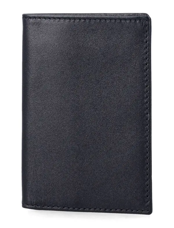 Comme Des Garçons Minimalist Bifold Wallet Compact Design 10.5 Cm X 7 Cm - Nero