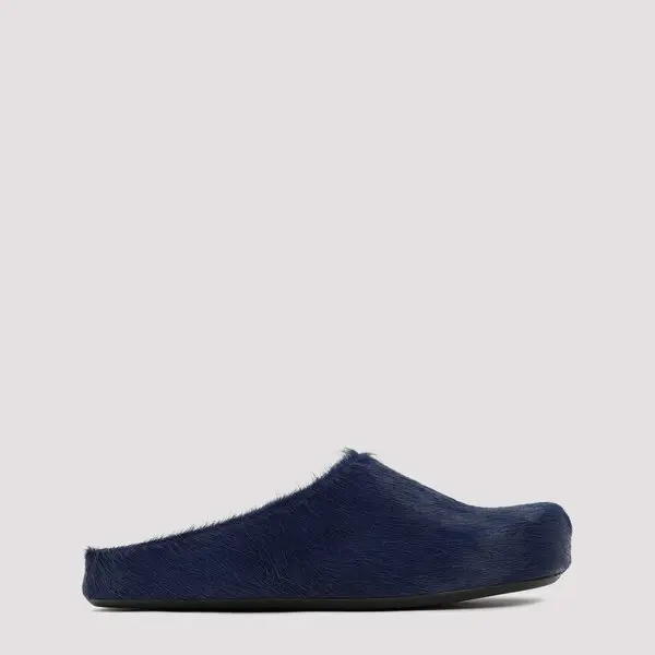 Marni Long Haircalfskin Fussbett Sabot - Black