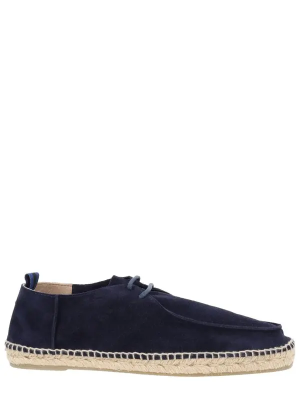 CastaÑer Suede Lace-up Espadrille Shoes - Blue