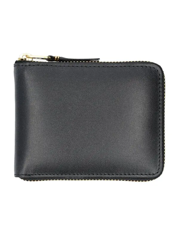 Comme Des Garçons Leather Zip-around Small Wallet - Black
