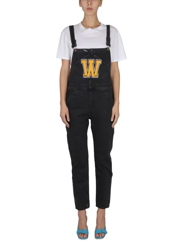 WASHINGTON DEE-CEE Logo-embroidered Denim Dungarees