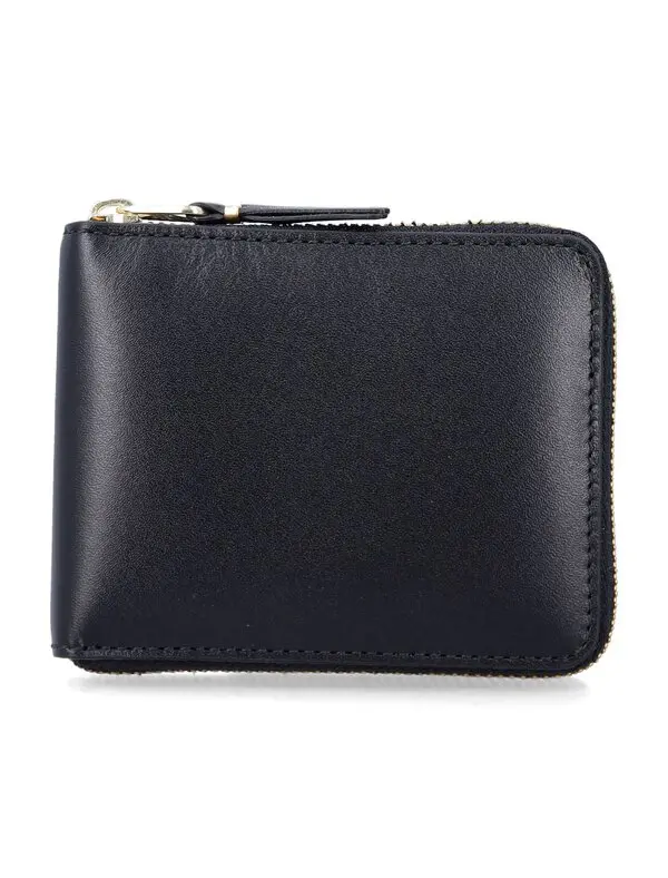 Comme Des Garçons Sleek Zip-around Wallet With Card Slots And Coin Pocket 8.5 X 11 X 2 Cm - Nero