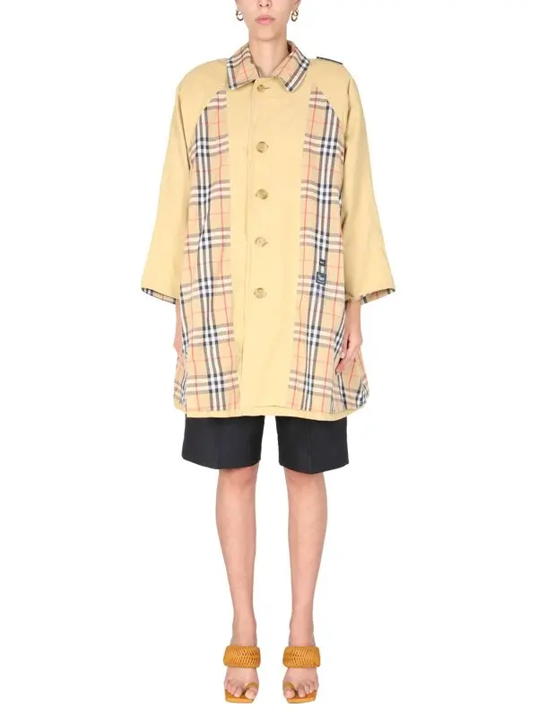 1/OFF PARIS Check Pattern Trench Coat - Multicolour