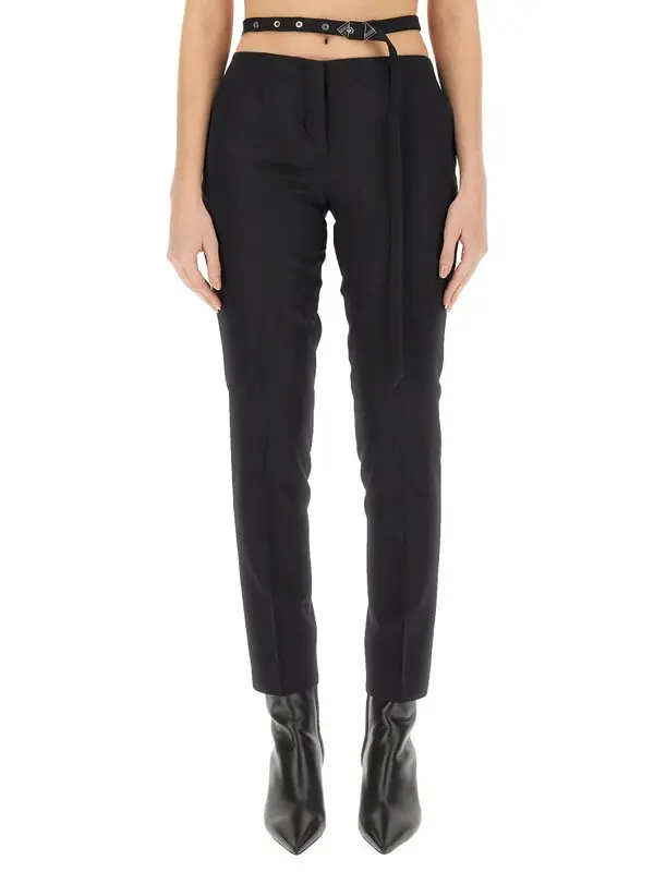 Attico Virgin Wool Cut-out Tailored Pants
