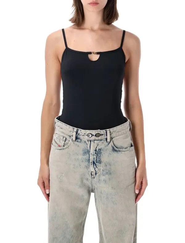 DIESEL® Adjustable Mini Bodysuit With Cut-out Detail - Nero