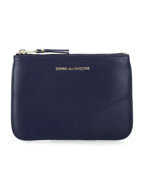 Comme Des Garçons Mini Leather Pouch Handbag - Blue