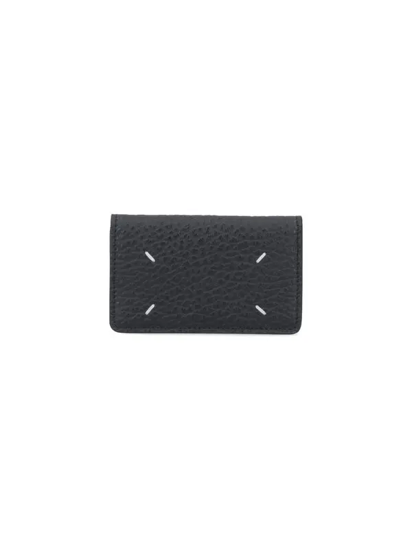 MAISON MARGIELA Mini Leather Wallet 6.5 Cm X 11 Cm X 2.5 Cm - Black