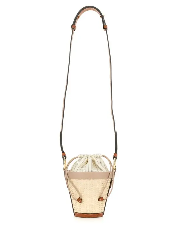 MAISON MARGIELA Raffia Bucket Bag - Powder