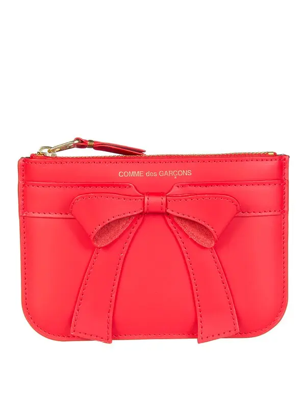 Comme Des Garçons Big Bow Mini Wallet - Rosso