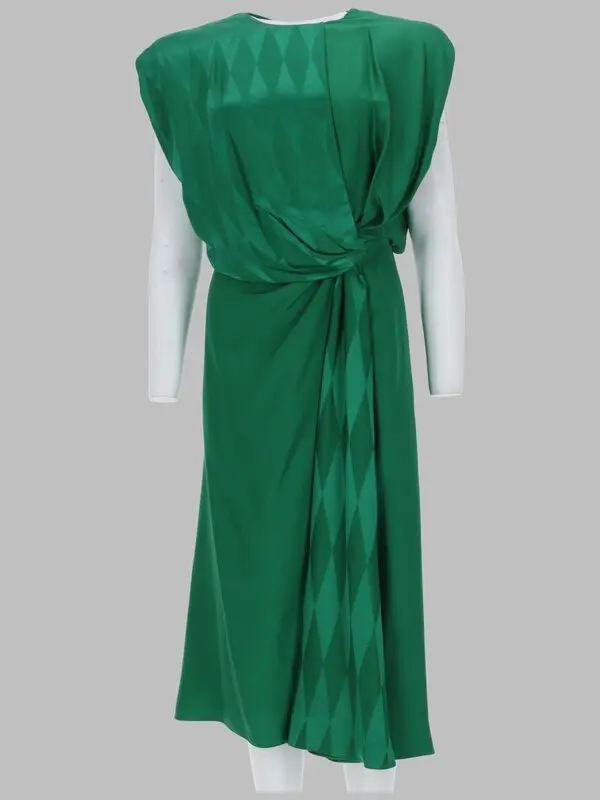 Versace Silk & Viscose Elegance Mini Dress - Green