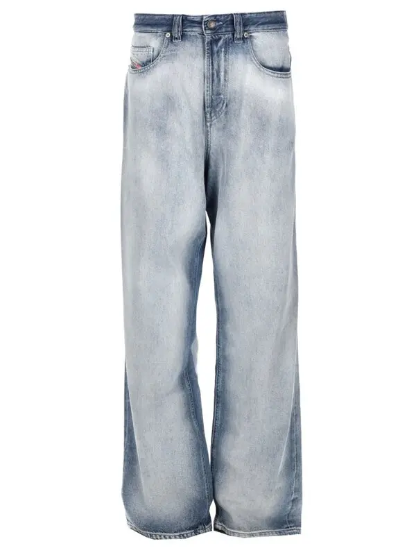 DIESEL® Wide-leg Jeans In Washed - Denim